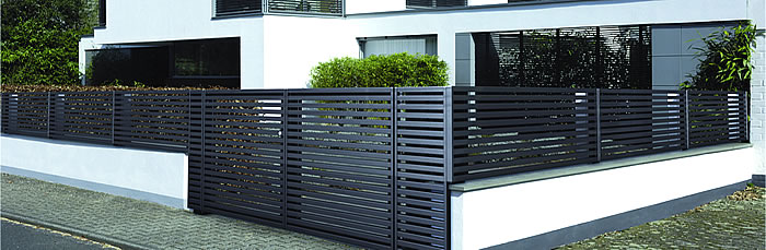 Zaun-, Tor- u. Balkonsysteme aus Alu Ehmann